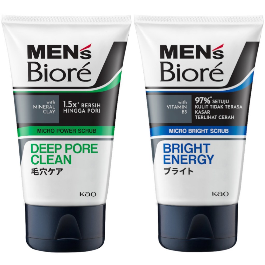 (BUNDLE OF 3) BIORE MEN'S SCRUB FACIAL WASH 100G - BEAUTY LANGUAGE ...
