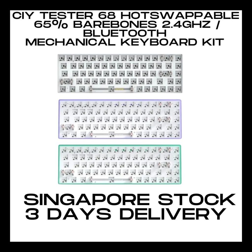 CIY Tester 68 GK68 Hotswappable 65% Barebones Mechanical Keyboard Kit ...