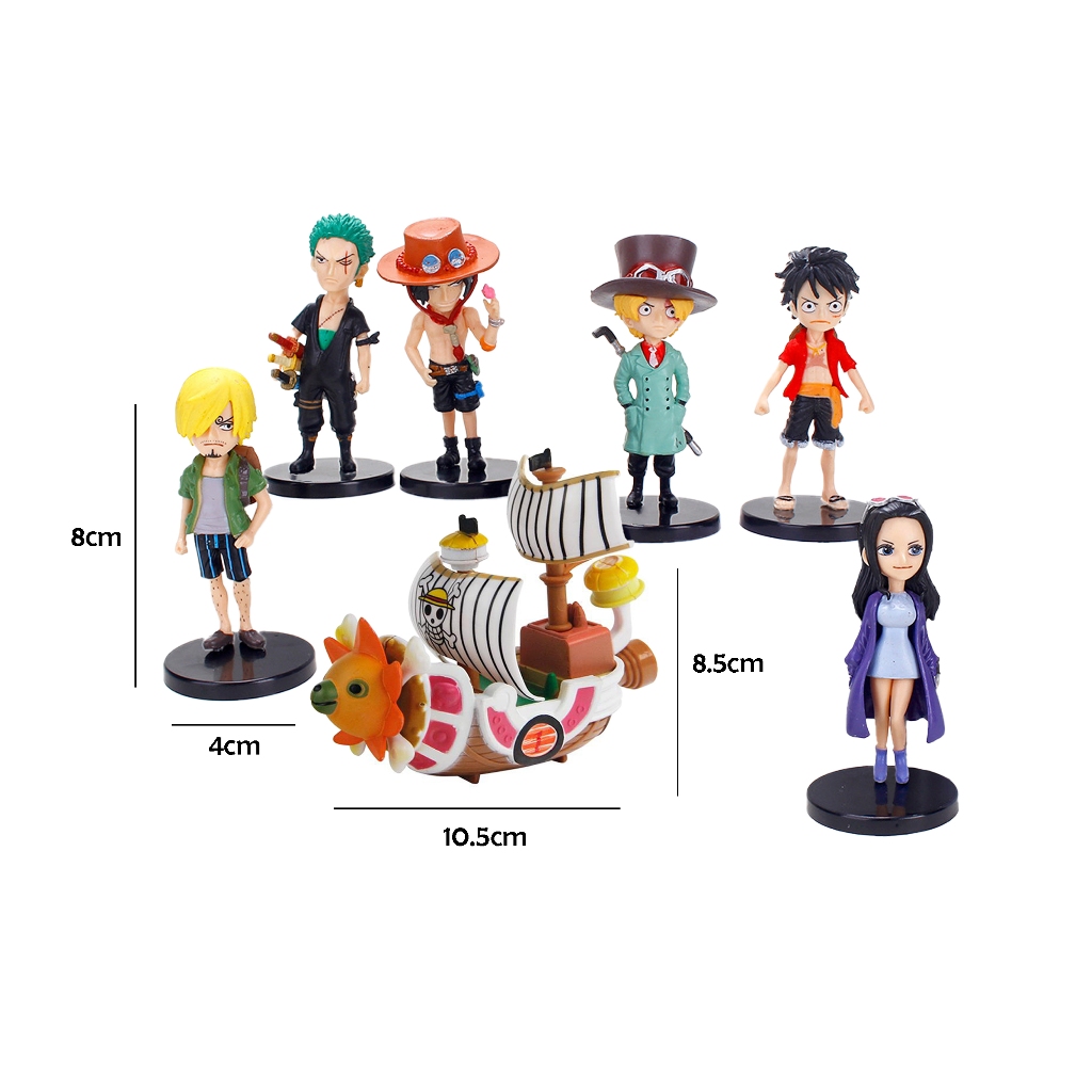 One Piece Set Cake Toppers (Special Edition With Pirate Ship) | Shopee ...