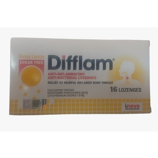 Difflam Anti-Inflammatory and Anti-bacterial Honey Lemon Sugar Free ...