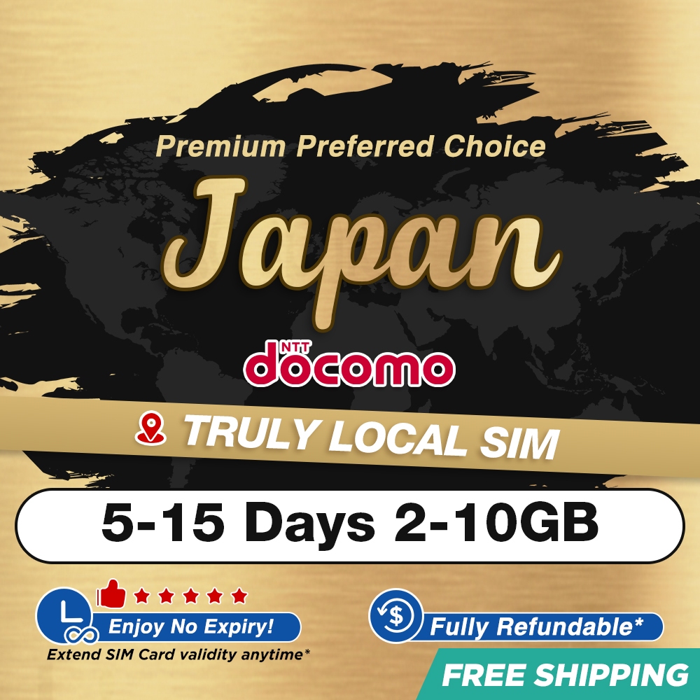Japan DOCOMO Local SIM Card Ultimate 5-15 Days 2-10GB 4G Data | Truly Local Turbo Speed Data ...