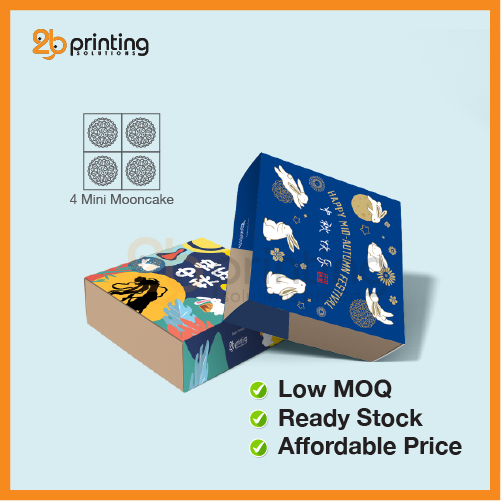 【2B】Mooncake Drawer Sleeved Gift Box Eco Packaging Fit 4pcs Mini ...