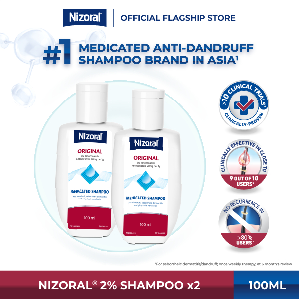 [NIZORAL OFFICIAL] Nizoral® 2% Ketoconazole Anti-dandruff Shampoo 100ml ...