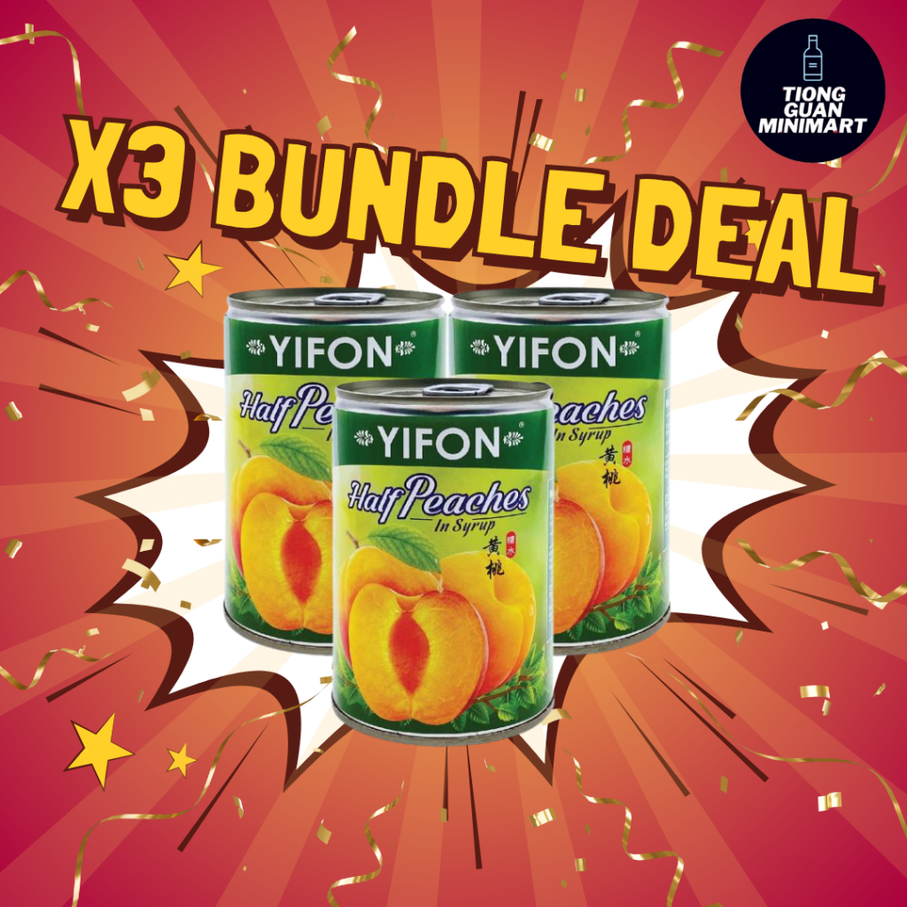 Yifon Half Peaches in Syrup 425g X 3 BUNDLE DEAL (BBD: DEC 2025) | Shopee Singapore