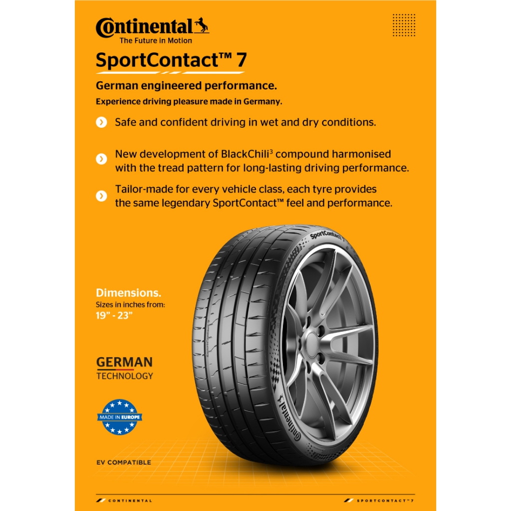 Continental SC7-20" to 21" 245/30R20 245/35R20 275/35R20 285/30R20 325 ...