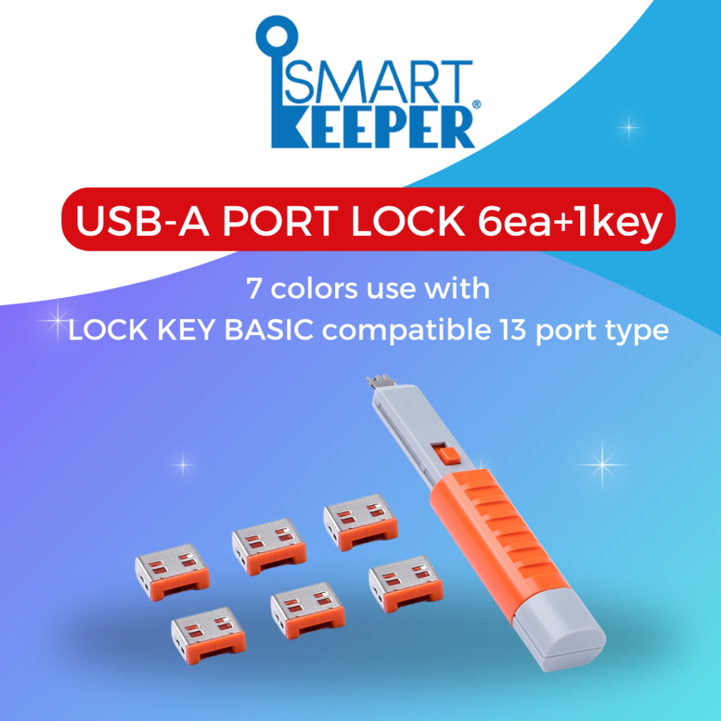 SMARTKEEPER USB-A Port Blocker & key - 6 Blockers + 1 Key | Shopee ...