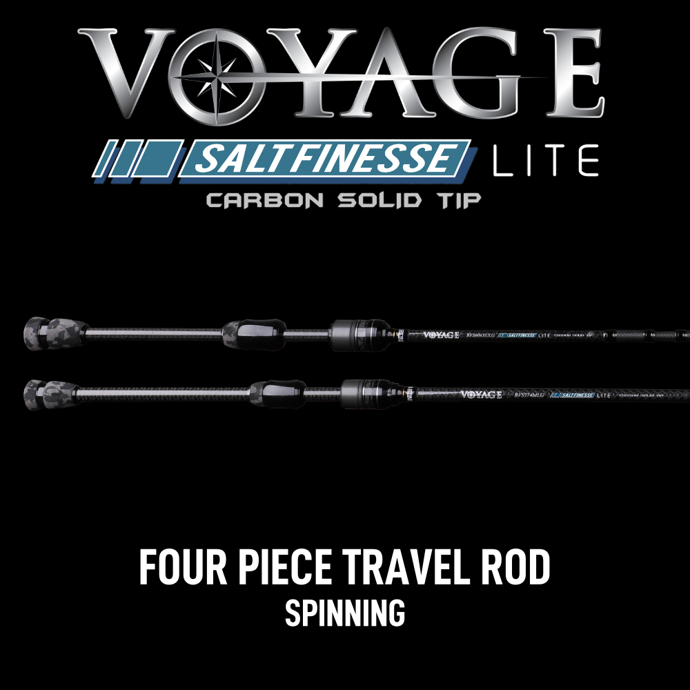 BONE - VOYAGE Salt Finesse Lite ~ Four Piece Spinning Travel Rod Series ...
