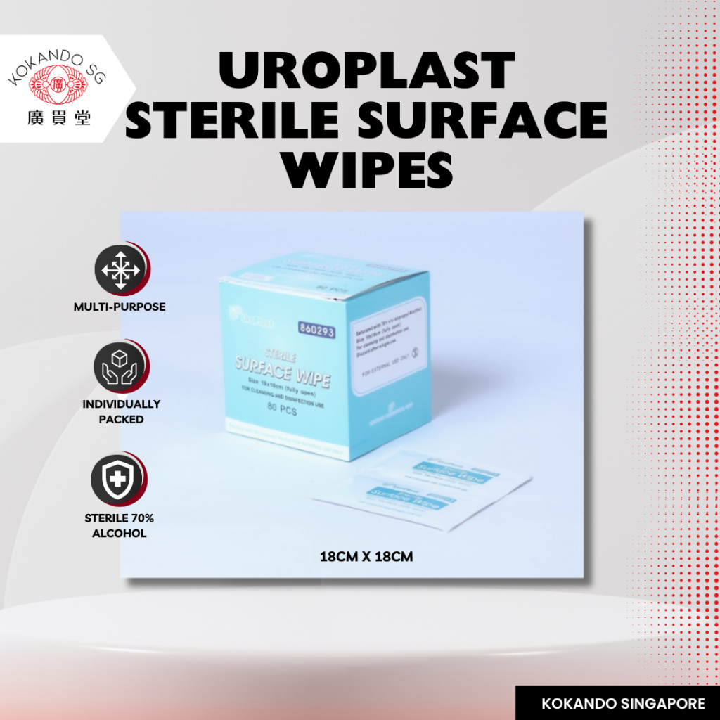 UroPlast 70% Alcohol Surface Wipes 80pcs - 18x18cm | Shopee Singapore