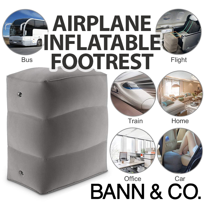 Inflatable Foot Rest/Leg Rest for Travel - Suitable for Airplane, Car ...