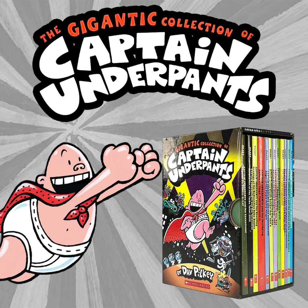 The Gigantic Collection of captain underpants 12 books | Shopee Singapore