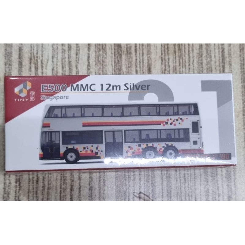 ATCSG64038 SINGAPORE SMRT DOUBLE DECKER SILVER BUS E500 MMC 12M SILVER ...