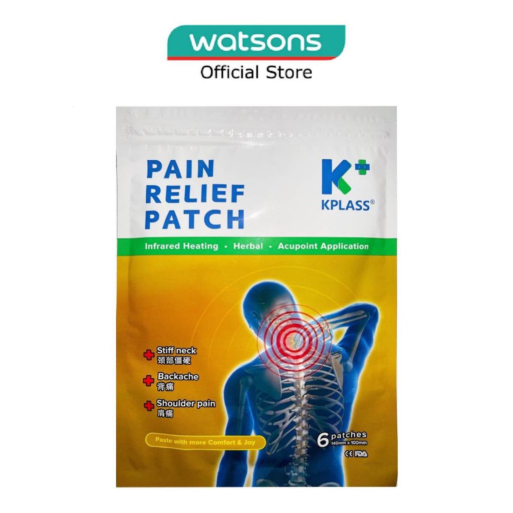 KPLASS Pain Relief Patch (For Stiff Neck Backache Shoulder Pain) 6s ...