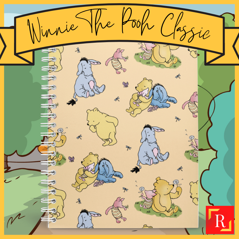 Winnie The Pooh Classic Spiral Notebook/Double Ring Notebook-(A4/A5 ...