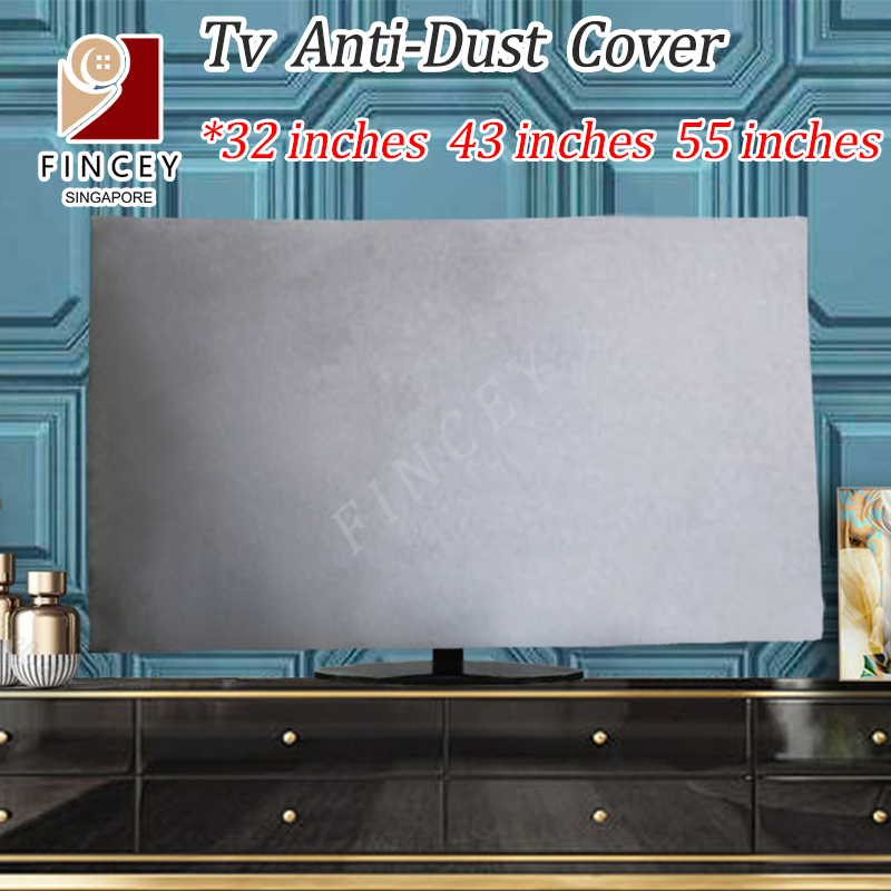 【SG】TV Dust Cover Anti-Dust Proof TV Screen Protector Covers Velvet for ...