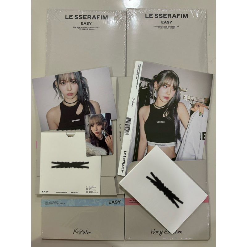 LE SSERAFIM EASY Compact ver. album Unsealed / Sealed set LESSERAFIM ...