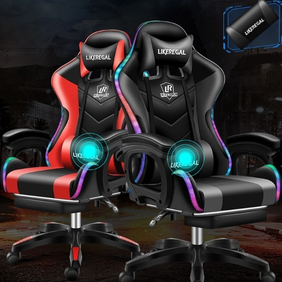 Ergonomic Gaming Chair Computer Chair Office Lying Chairs Adjustable ...