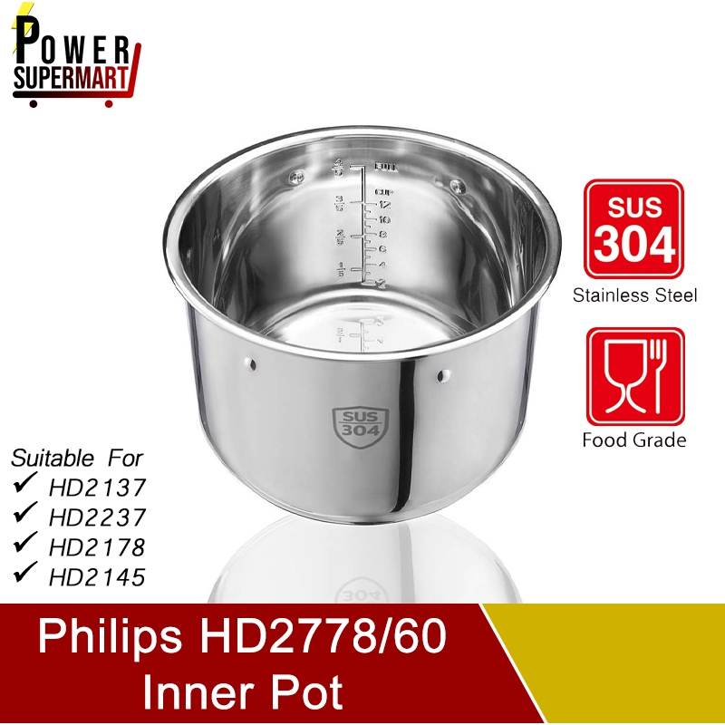 Philips HD2778/60 Inner Pot | Anti Scratch | Use for Philips HD2137 ...