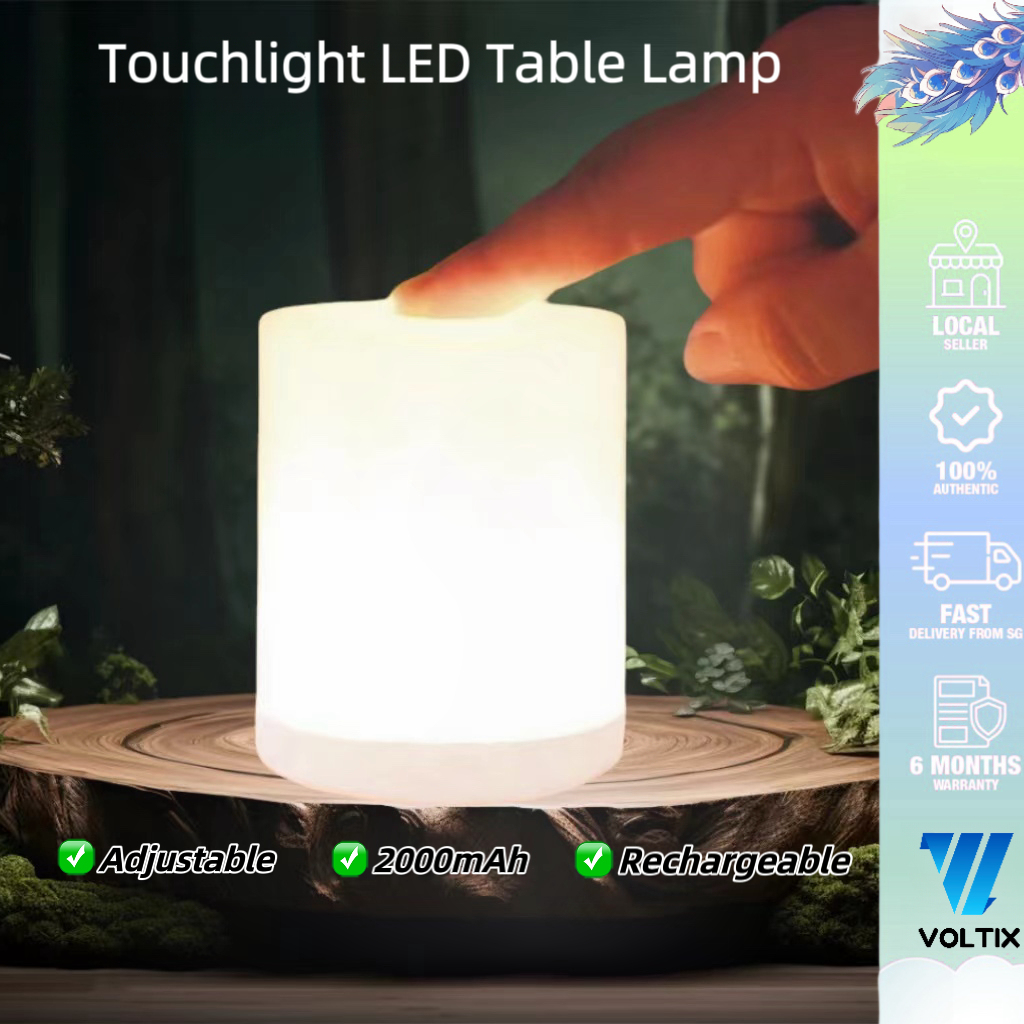 【SG】Round Touchlight LED Table Lamp - 3 Color Adjustable, Mini Night ...