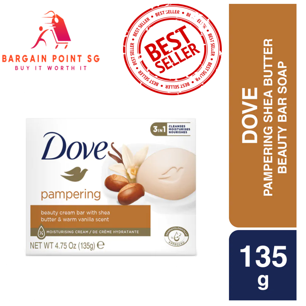 Dove Purely Pampering Beauty Bar Soap, Shea Butter - 135 grams | Shopee ...