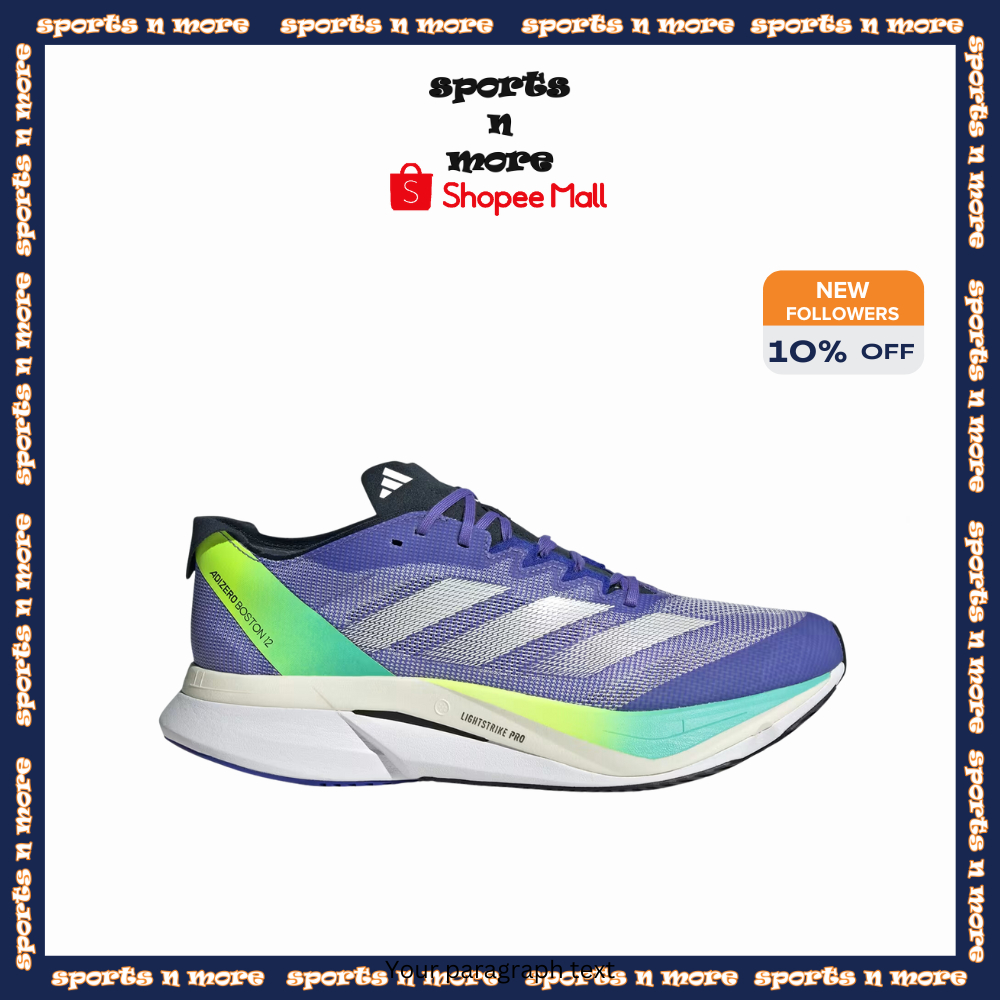 Adidas Adizero Boston 12 Men-Running Shoes | Cobalt Blue / Zero Metalic ...