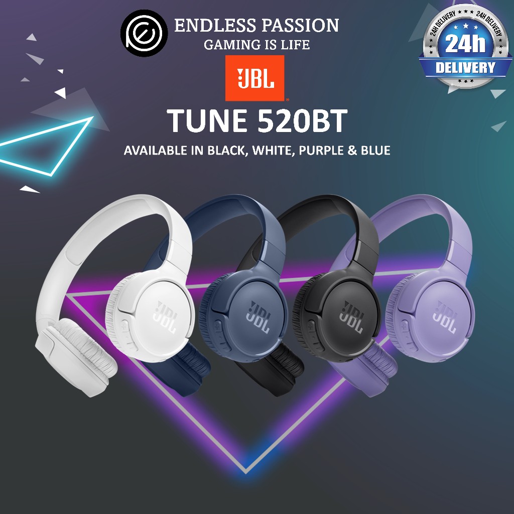 JBL Tune 520 BT Wireless On-ear Headphones | Shopee Singapore