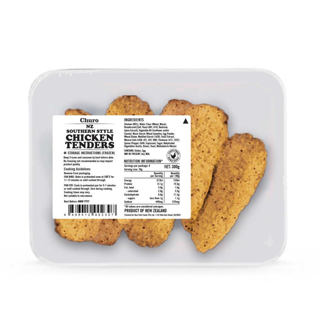 Churo | NZ Southern Style Chicken Tenders 300g | Frozen | Shopee Singapore