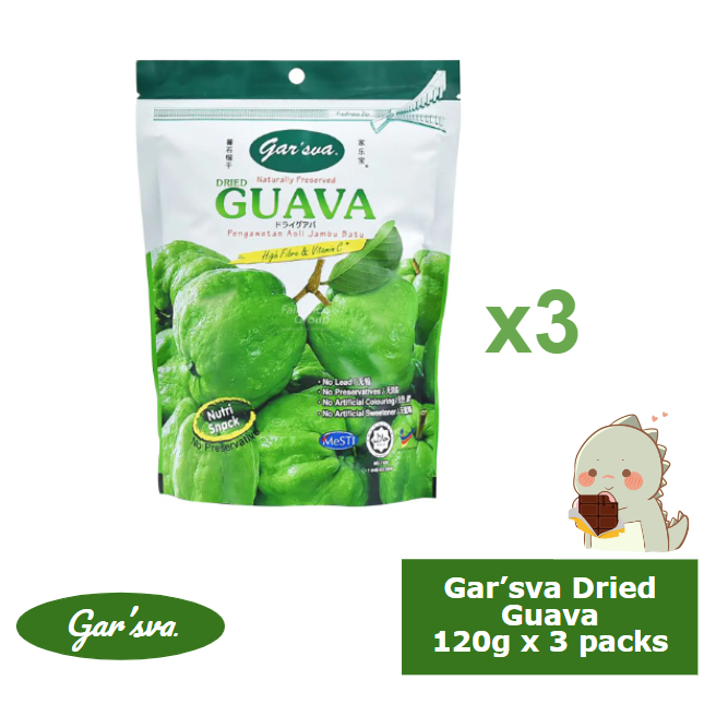 Gar'sva Dried Guava, naturally preserved guava 120g [HALAL] | Shopee ...