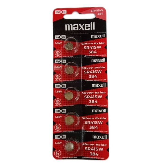 Maxell [SR41SW] Silver Oxide Micro Battery (5pcs) | Shopee Singapore