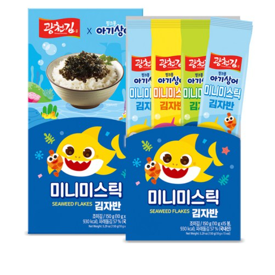 Gwangcheon Pink Fong kids Mini Nibbles Kim Jaban,seaweed flakes ...