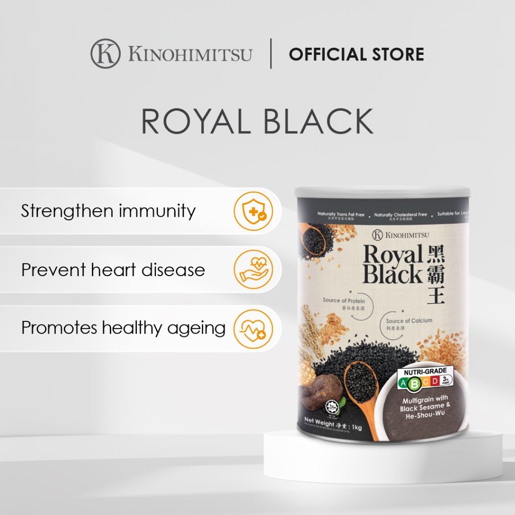 Kinohimitsu Superfood Royal Black Nutrition 1kg – Black Sesame Meal ...
