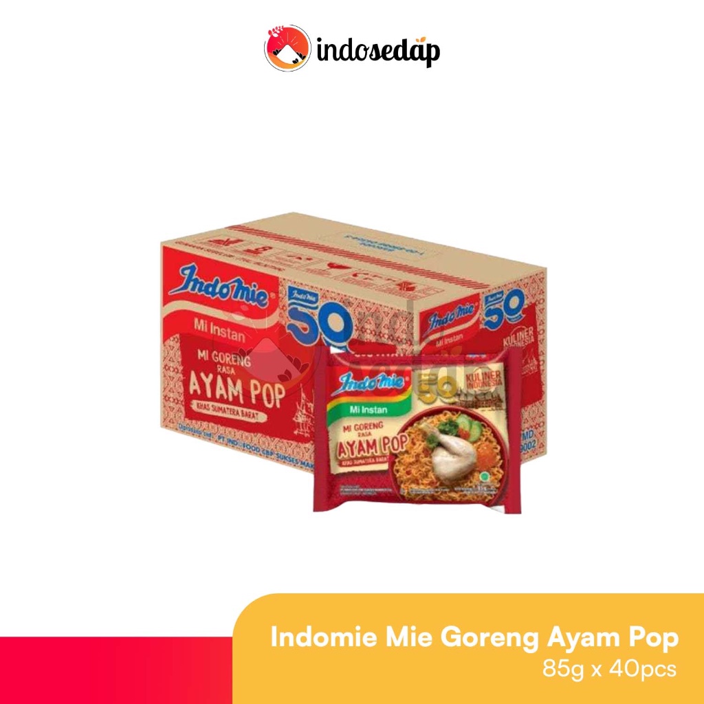 Indomie Mi Goreng Ayam Pop (Carton - 40 packets) | Shopee Singapore