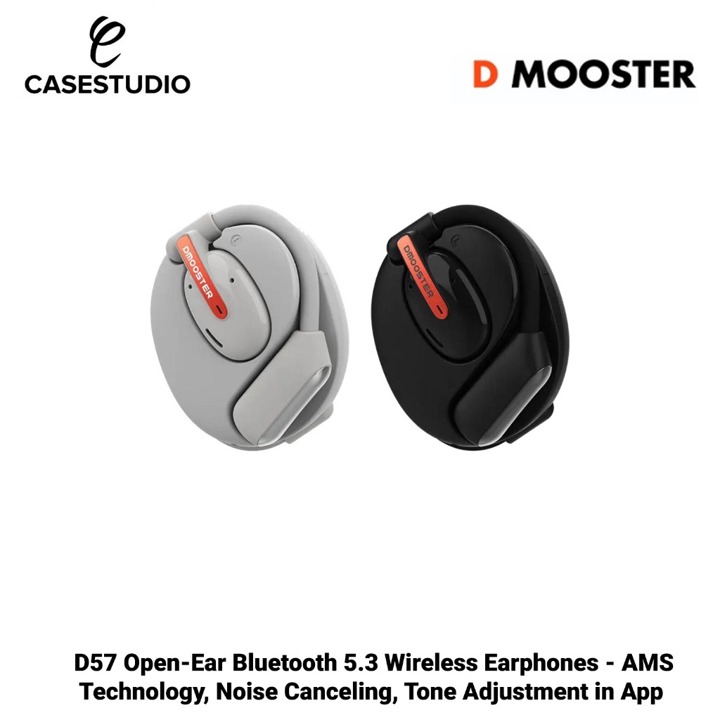 DMOOSTER D57 Open-Ear Bluetooth 5.3 Wireless Earphones - AMS Technology, Noise Canceling, Tone ...