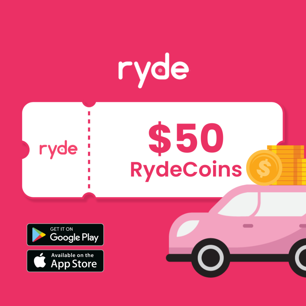 SGD50 - Ryde Voucher Code (Credit in Ryde wallet by 31 Mar 2026 ...