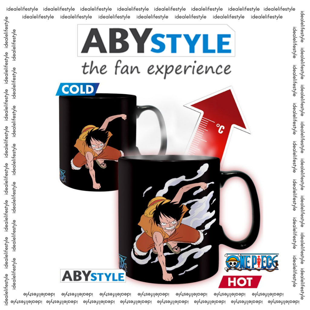ABYstyle One Piece Heat Change Mug Luffy & Ace King Size (460ml) | Shopee Singapore