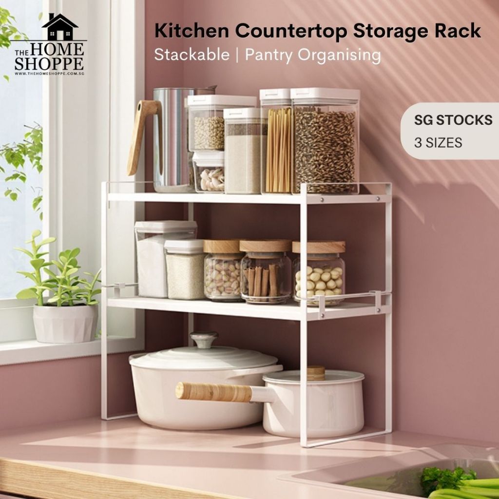 SG Multi Tier Kitchen Counter Top Storage Rack Stackable Rack Toaster ...