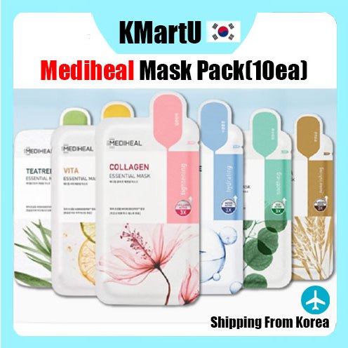 [Ready Stock] Mediheal Masks Collection 6 TYPES 1BOX(10 Sheets ...