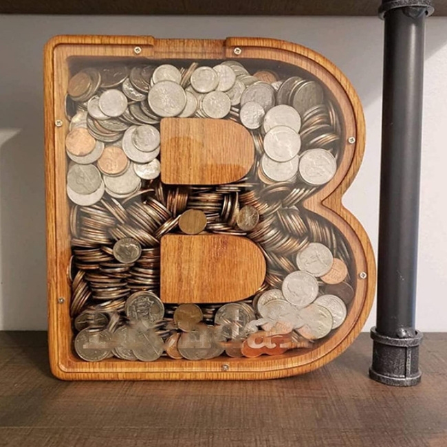 [SG Seller]Wooden piggy bank/creative style money box/coin bank/money ...