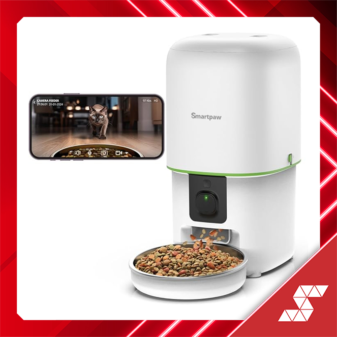 SMARTPAW Ultimate Smart Pet Feeder Gen 3 with Camera For Dogs And Cats | Shopee Singapore