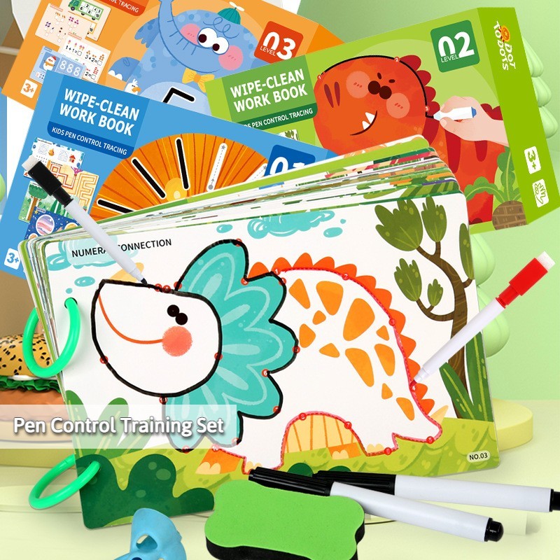 [SG Stock] Kids Pen Control Drawing Book Children Training Number ...