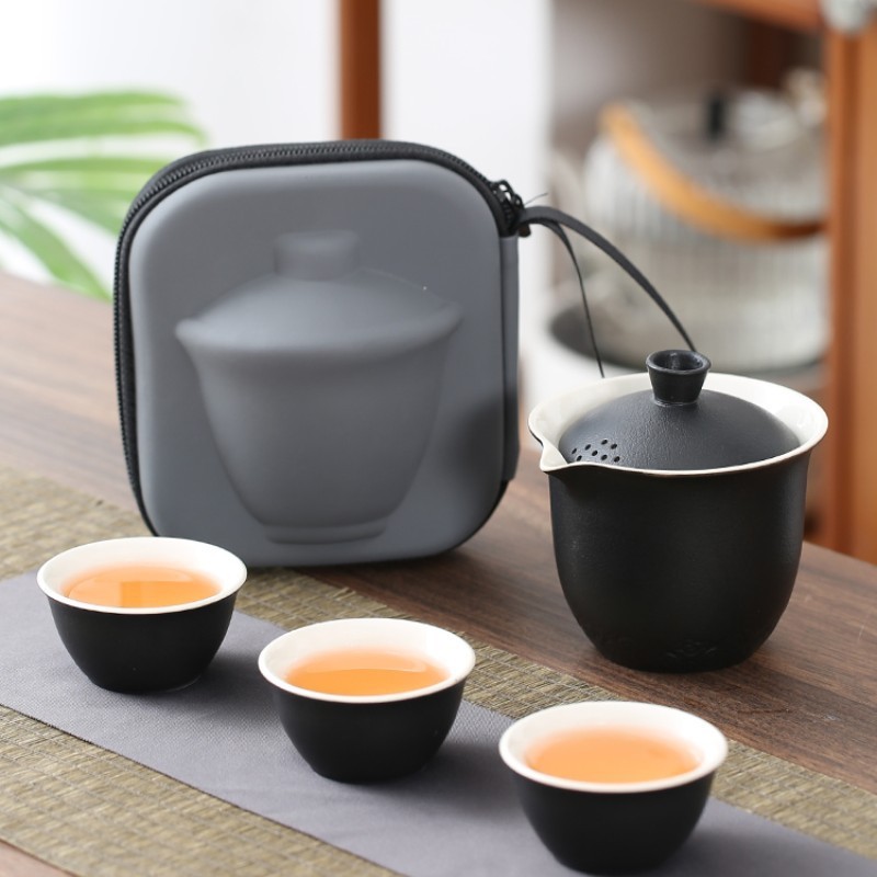 Sip Moment Portable Teapot Cup Set With Carry Bag (3 Cups) | Shopee ...