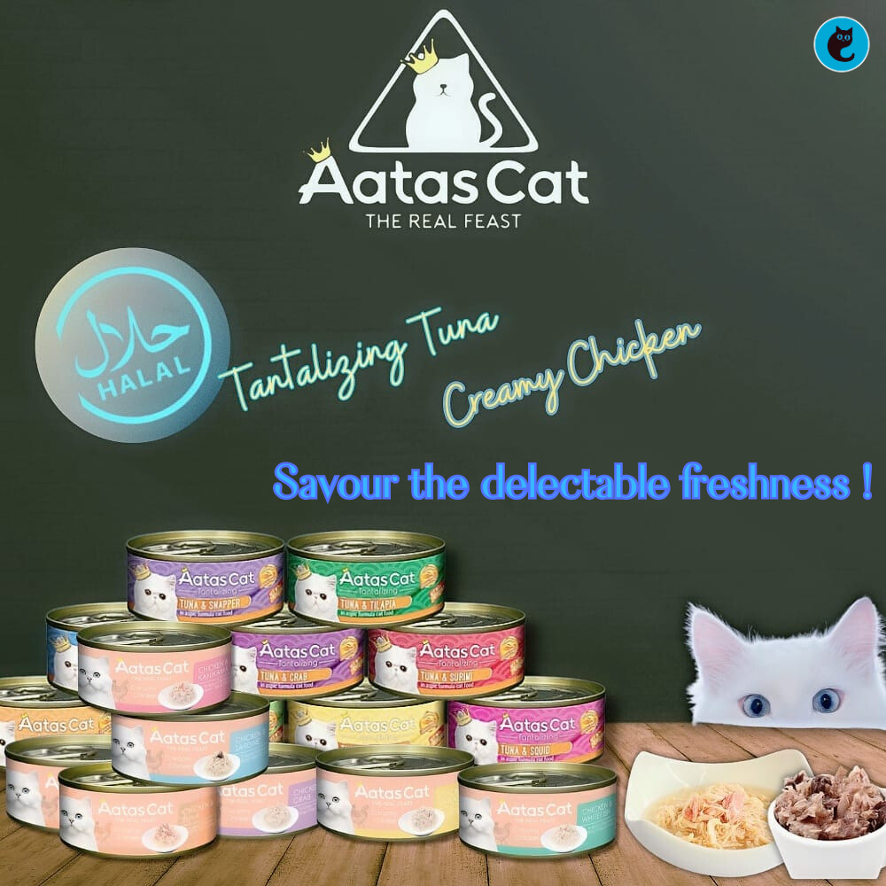 Aatas Cat Canned Food 80g (24 cans) | Shopee Singapore
