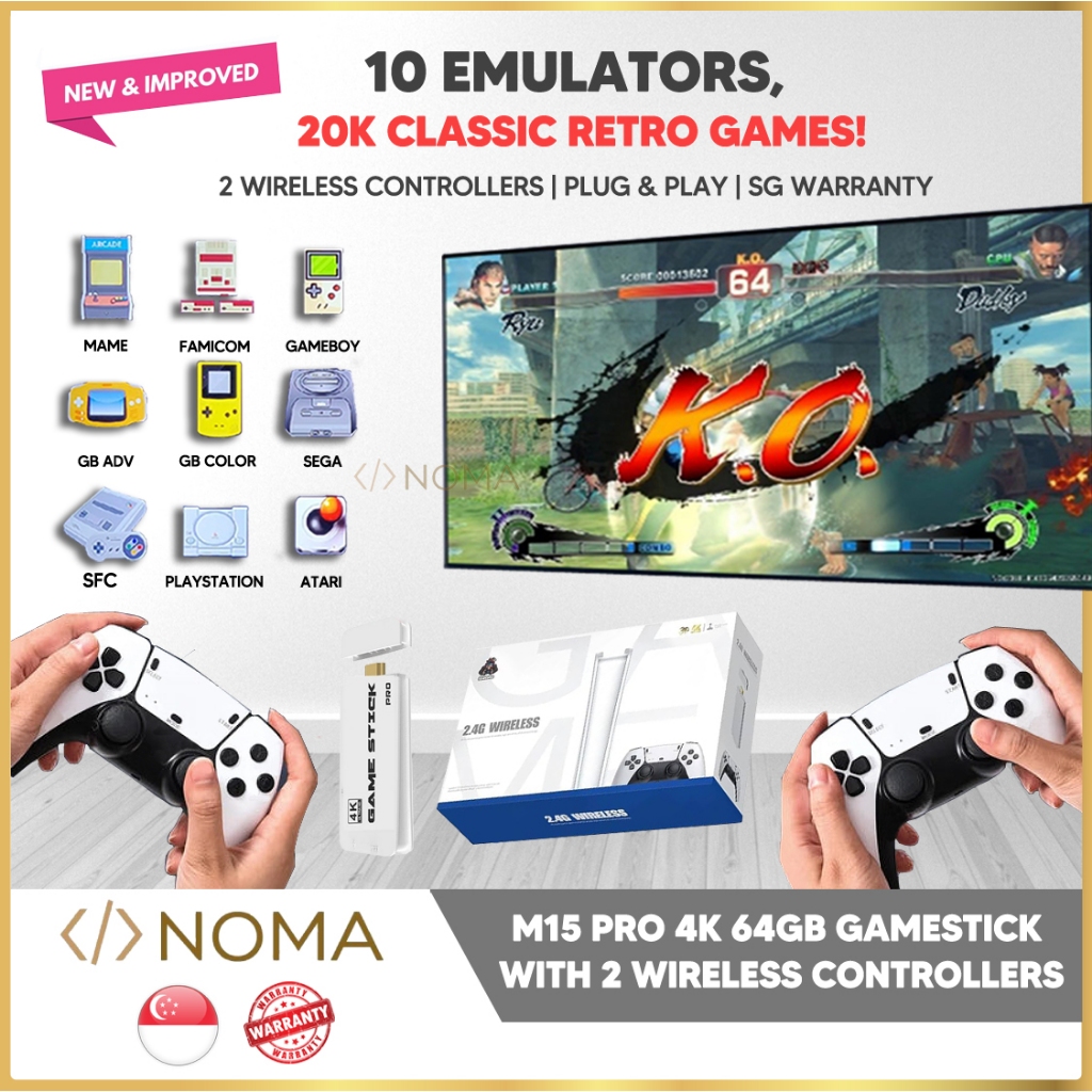 【SG】M15 PRO 20000 Retro Classic Arcade Games Console Gamestick Plug ...