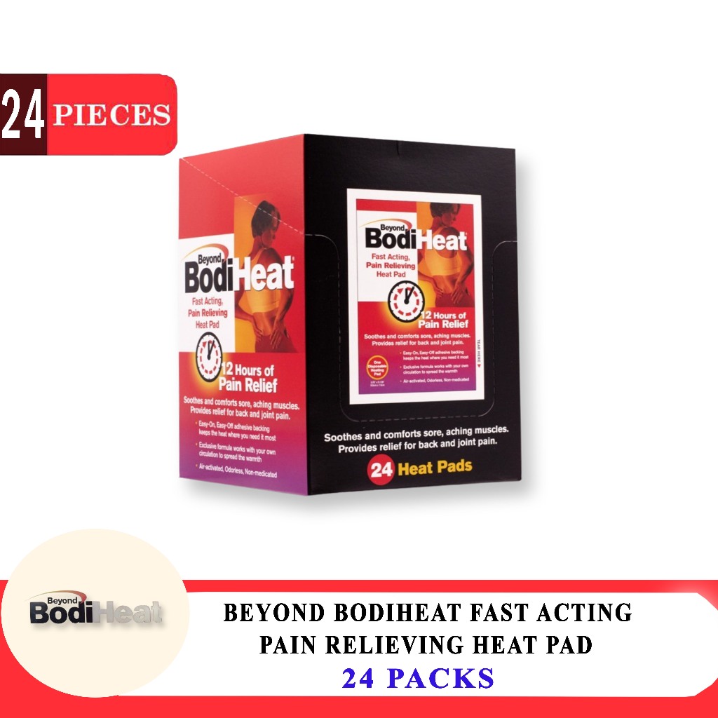 BEYOND BODIHEAT Fast Acting Pain Relieving Heat Pad (24 Packs) | Shopee ...