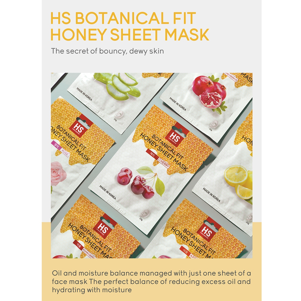 [HS] Korea Mask Pack-Botanical Fit Honey Sheet Mask Pack 10 Sheets ...