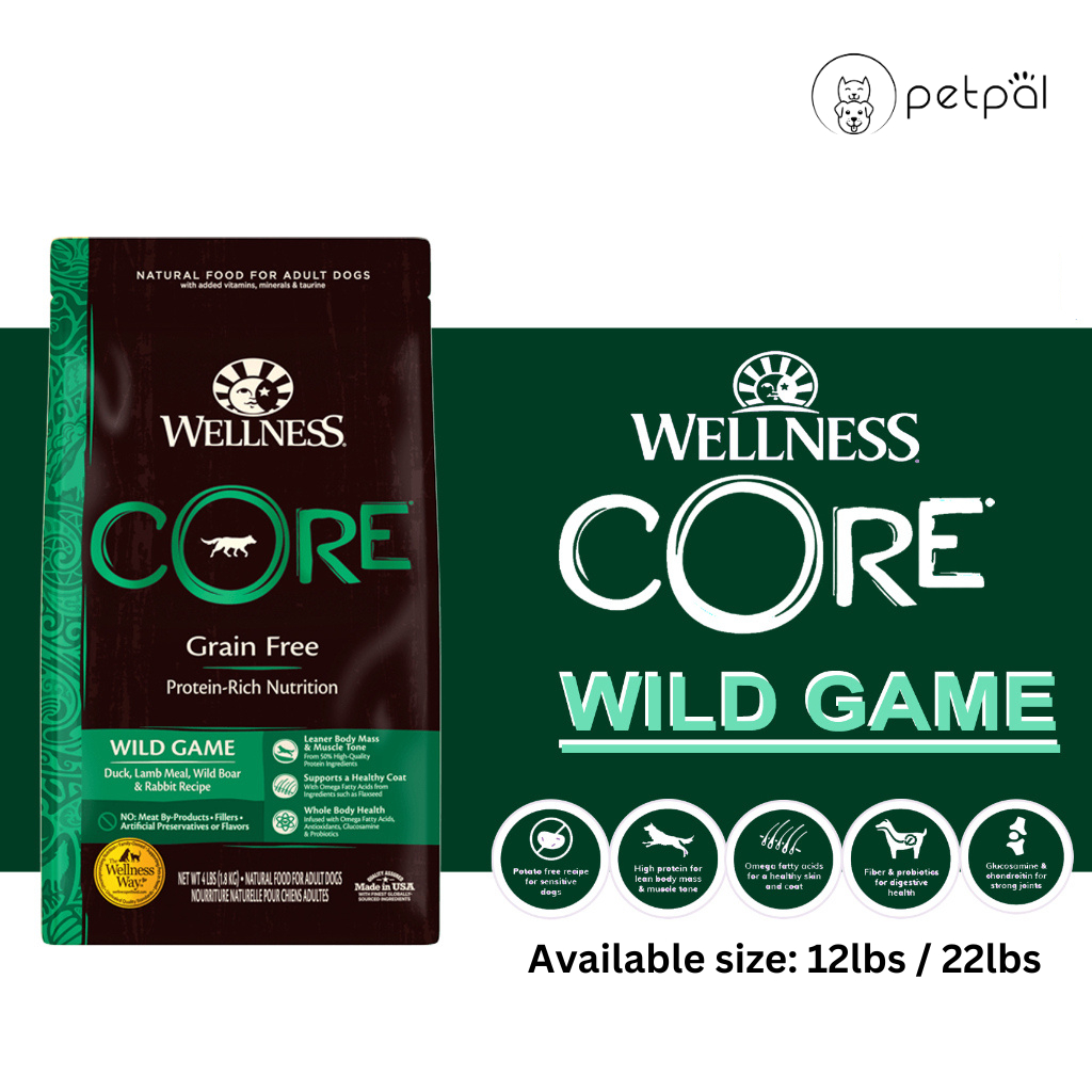 Wellness Core Wild Game (Available size: 4lbs/ 12lbs/ 22lbs) | Shopee ...
