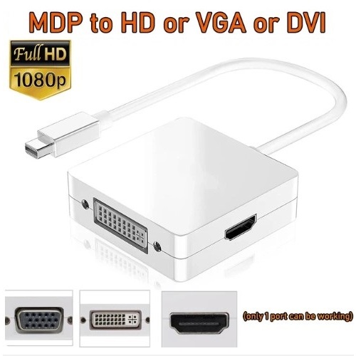 Mini Displayport Mini DP to HDMI VGA DVI Converter Adapter 1080P ...