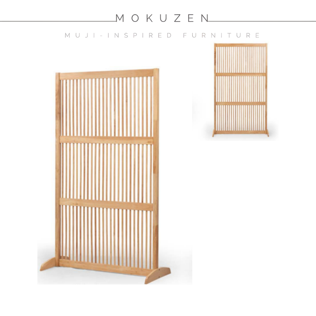 MOKUZEN MUJI 42" DIVIDER | JAPANDI WOODEN DIVIDER | Shopee Singapore