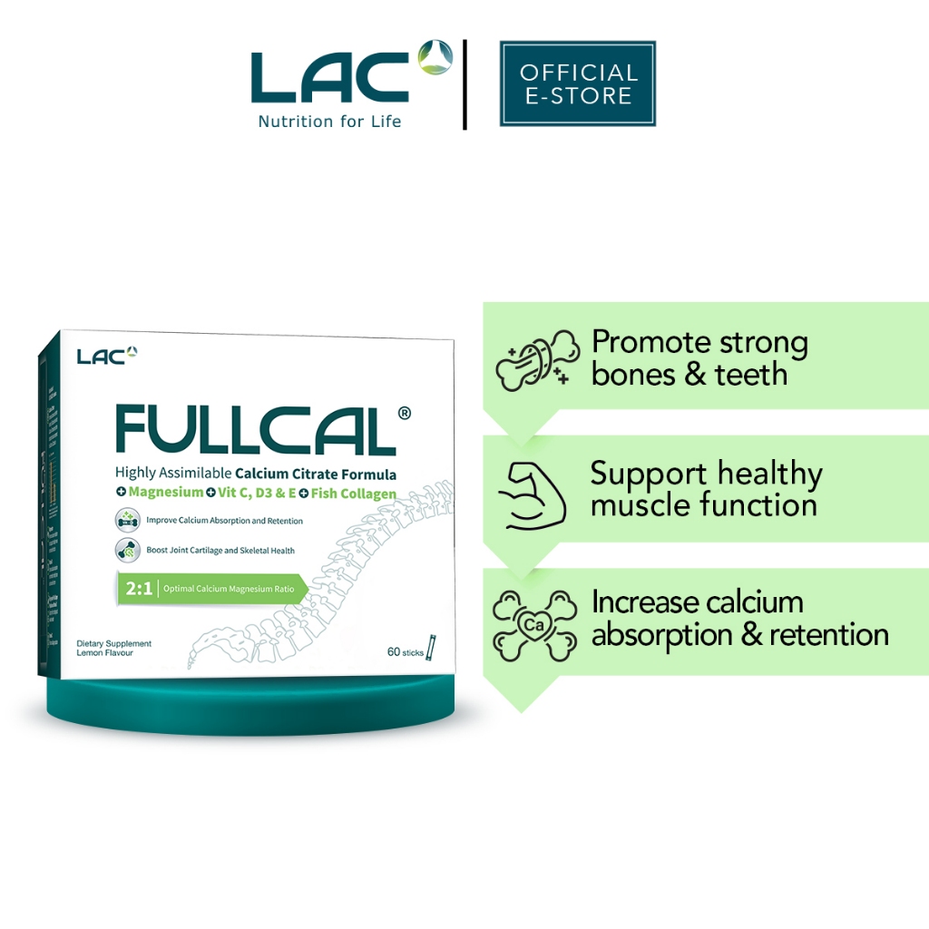 [LAC FULLCAL] FullCal - Highly Assimilable Calcium Citrate Formula (60 ...