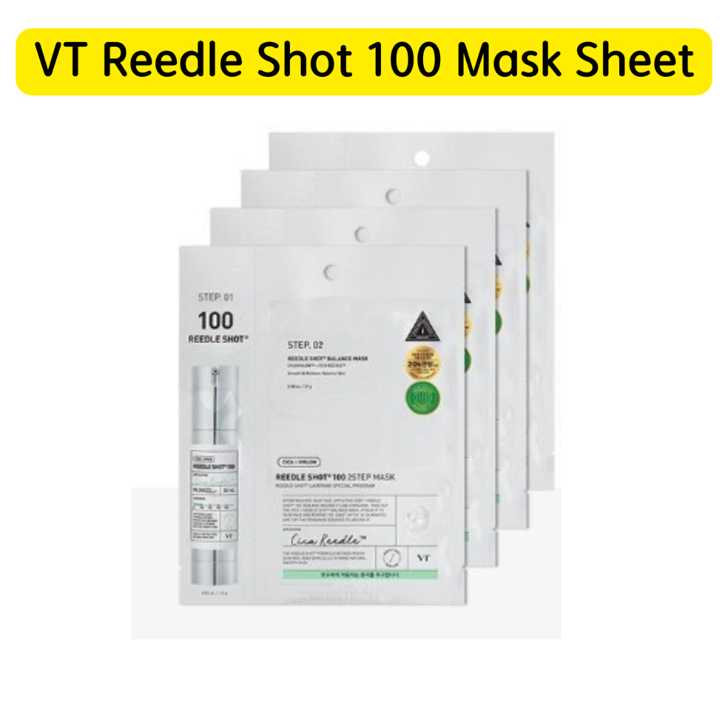 VT Reedle Shot 100 2Step Mask Sheet 4ea | Shopee Singapore