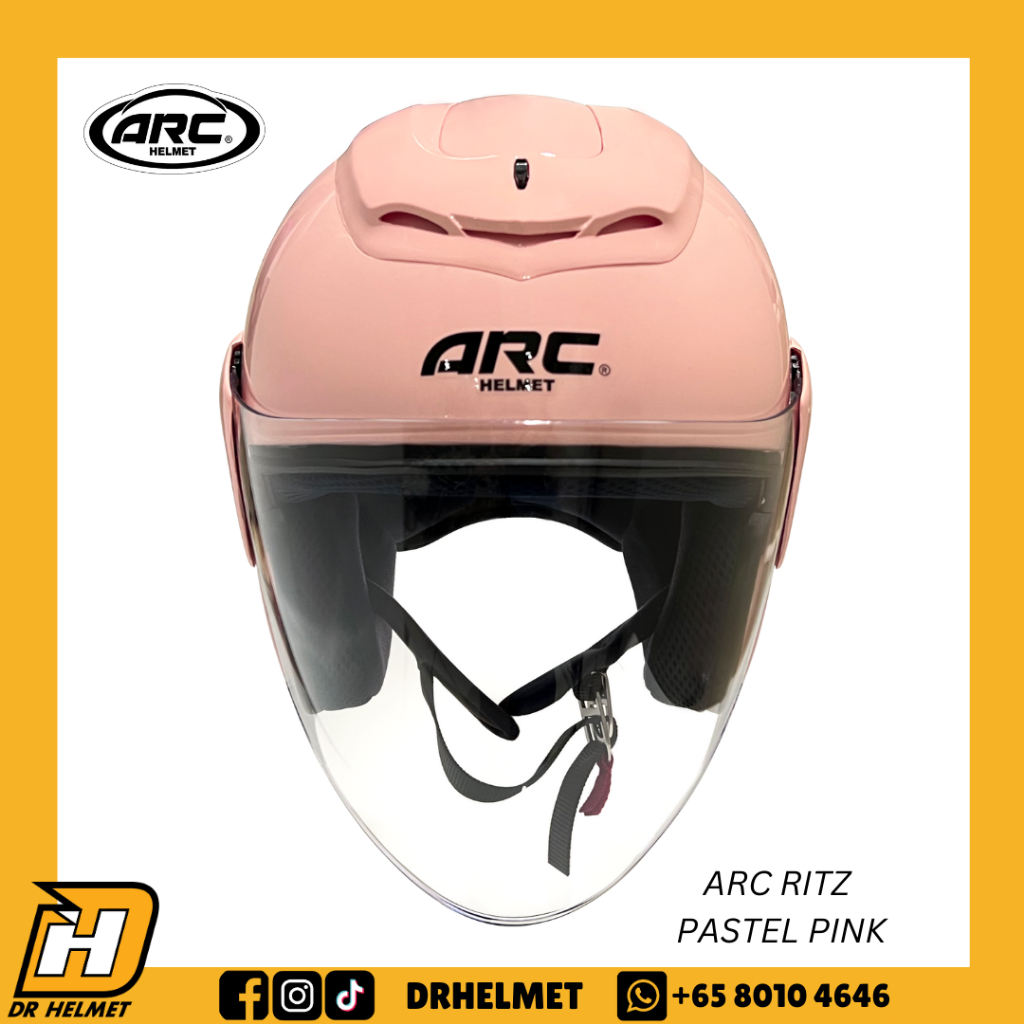 ARC Ritz Pastel Pink Helmet | Original ARC Helmet Singapore | Shopee ...